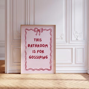 Cute Bow Coquette Hair Ribbon Bathroom Decor Decor Preppy Aesthetic ...