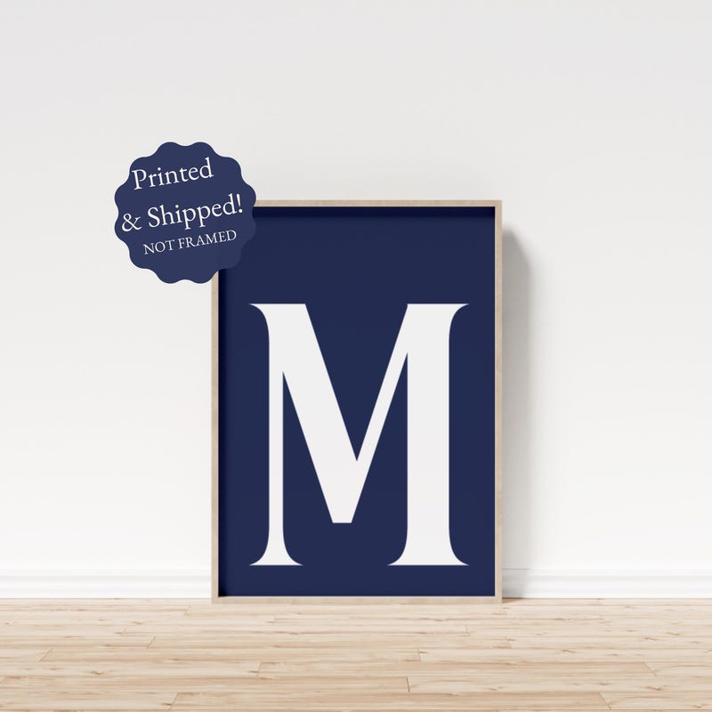 Initial Poster - Etsy