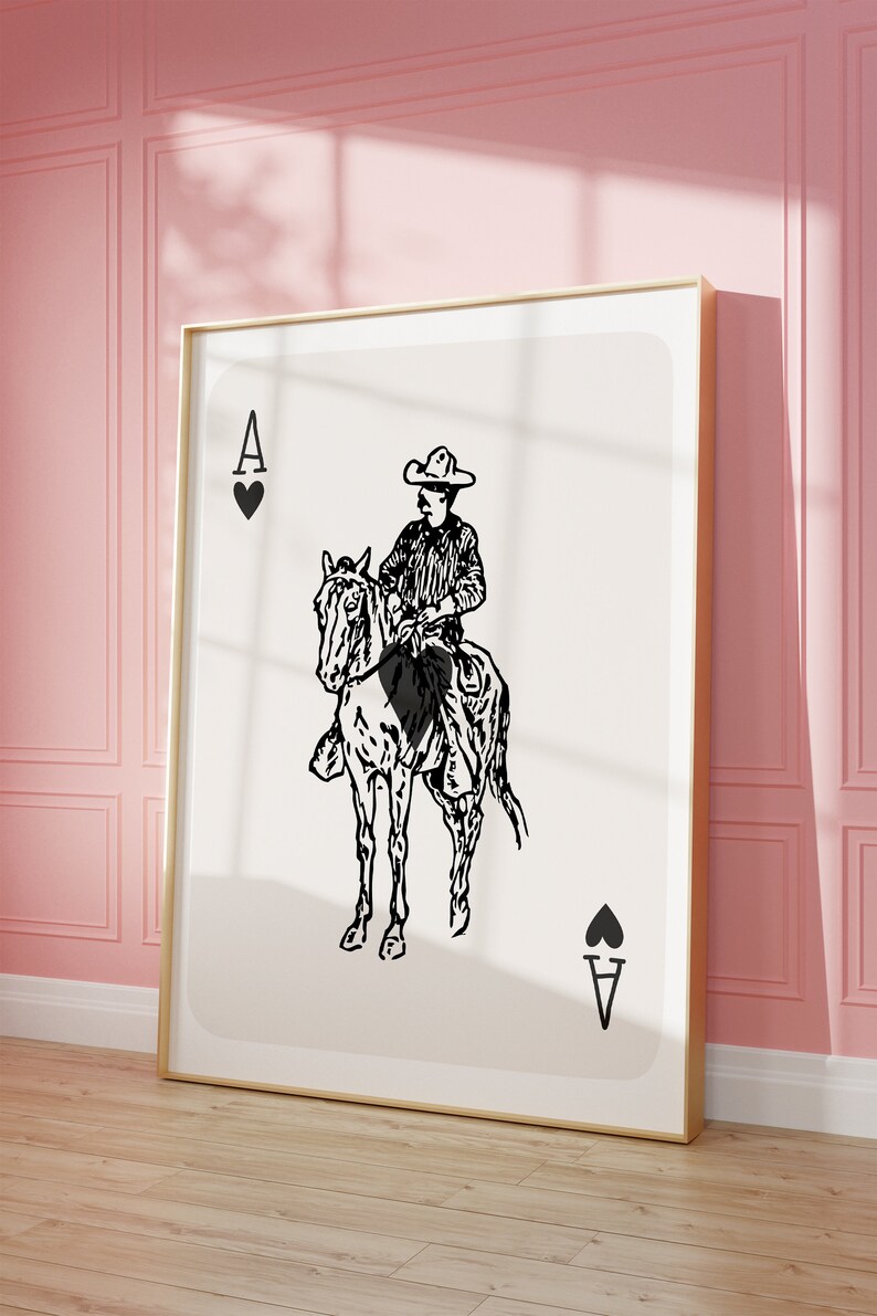 Cowboy Playing Card Digital Download Vintage Cowboy, Rodeo Cowboy ...