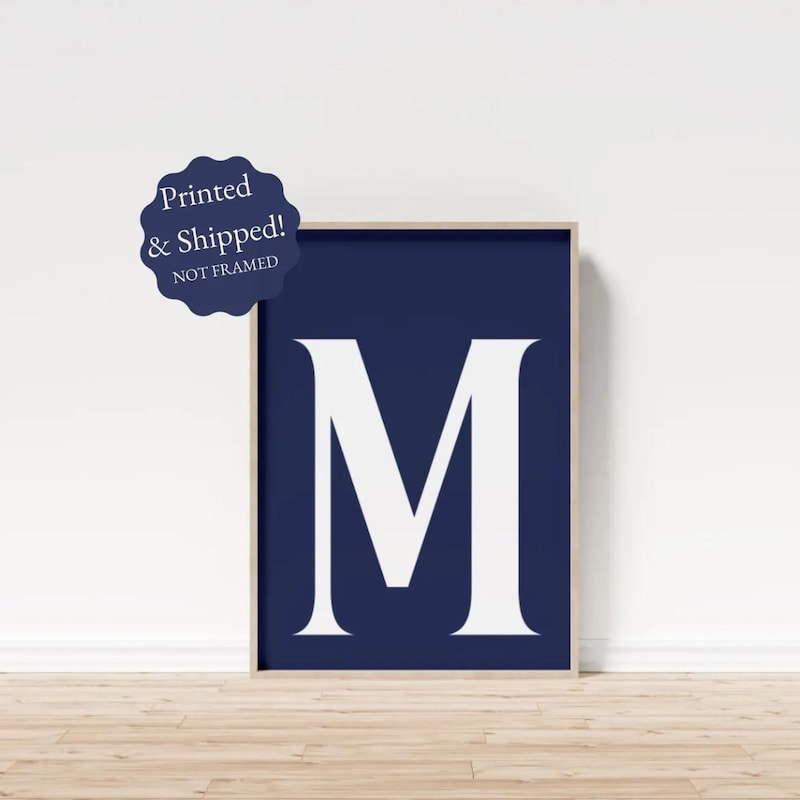 Initial Poster - Etsy