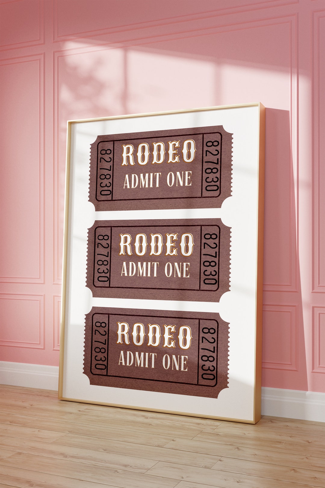 Rodeo Ticket Print Neutral Trendy Art Retro Prints Trendy Printable ...
