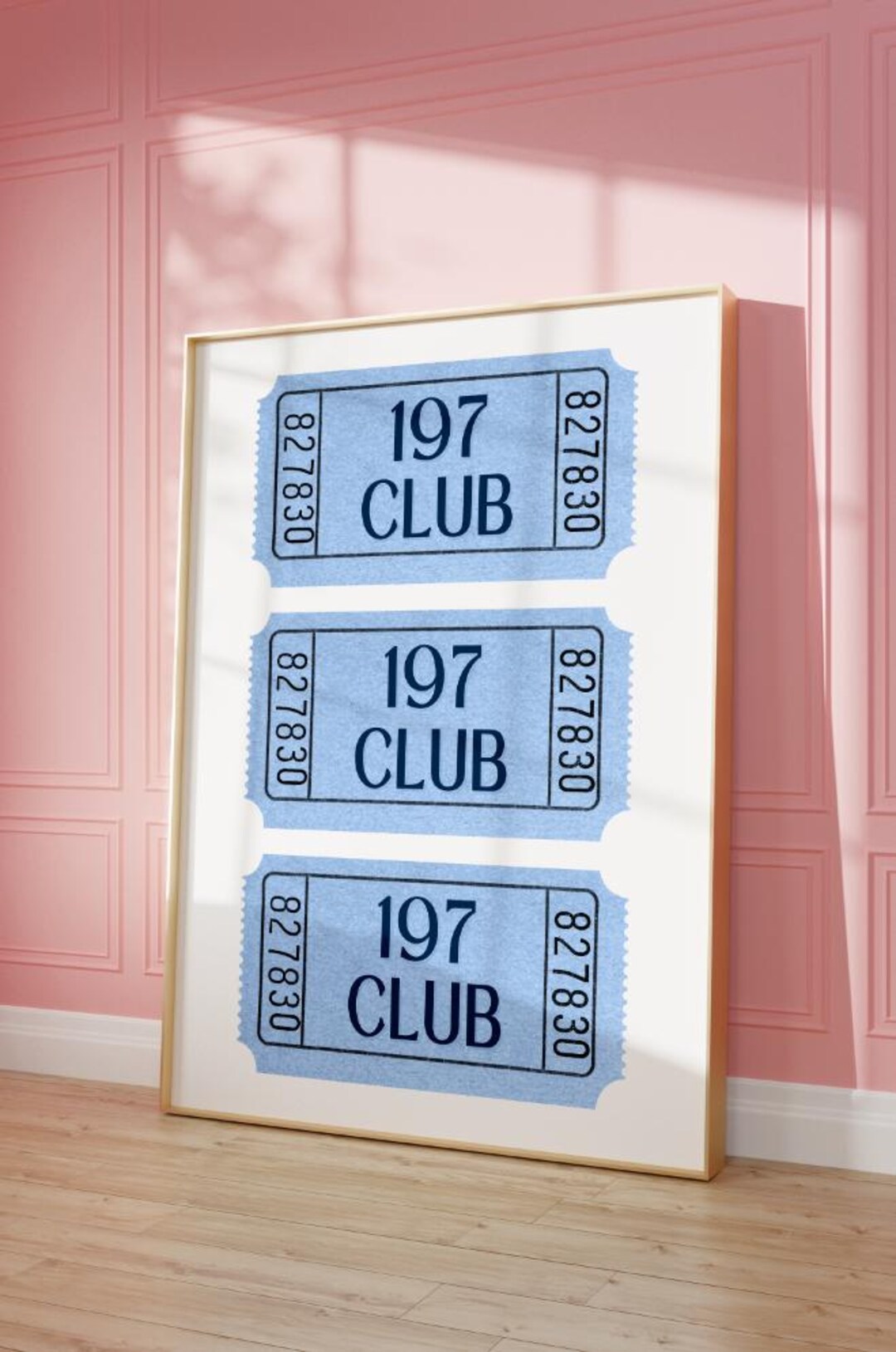 Custom Dorm Room Number Ticket: Trendy Printable Art (digital Download ...