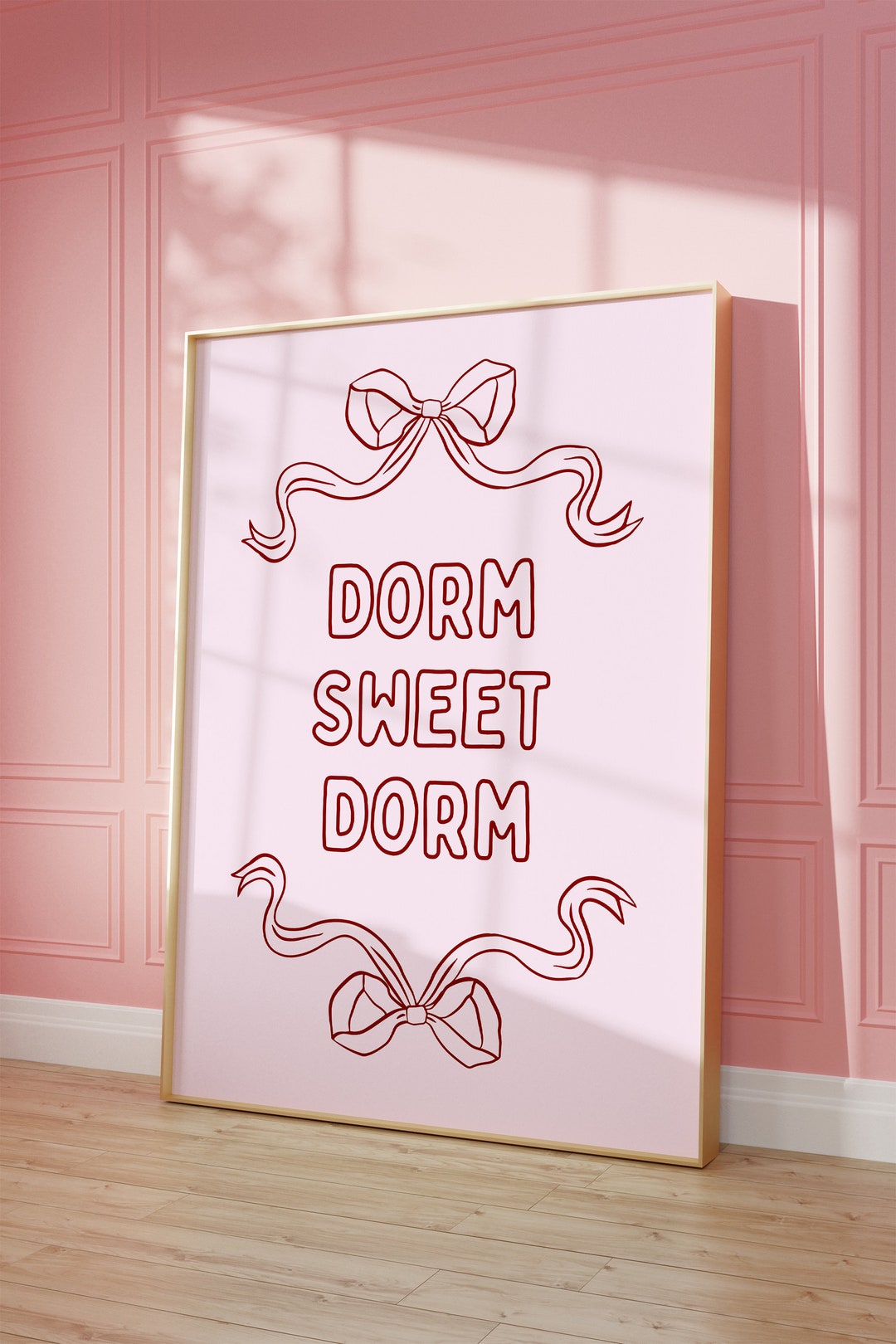 Pink Bow Coquette Hair Ribbon Dorm Decor Decor Preppy Aesthetic ...