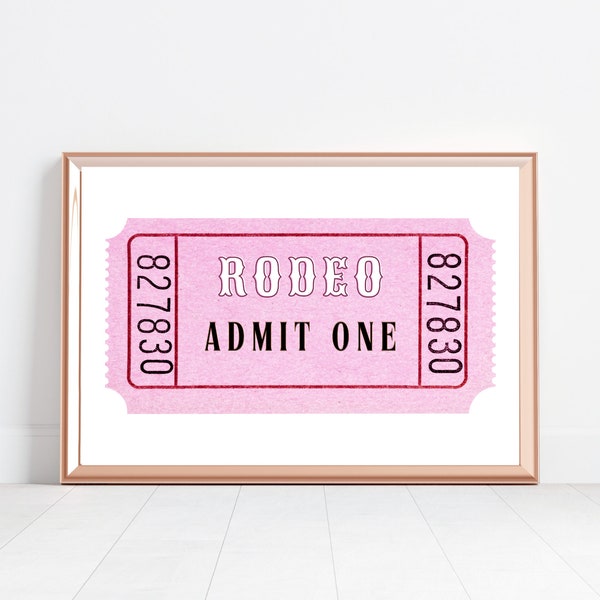 Rodeo Ticket Art - Etsy