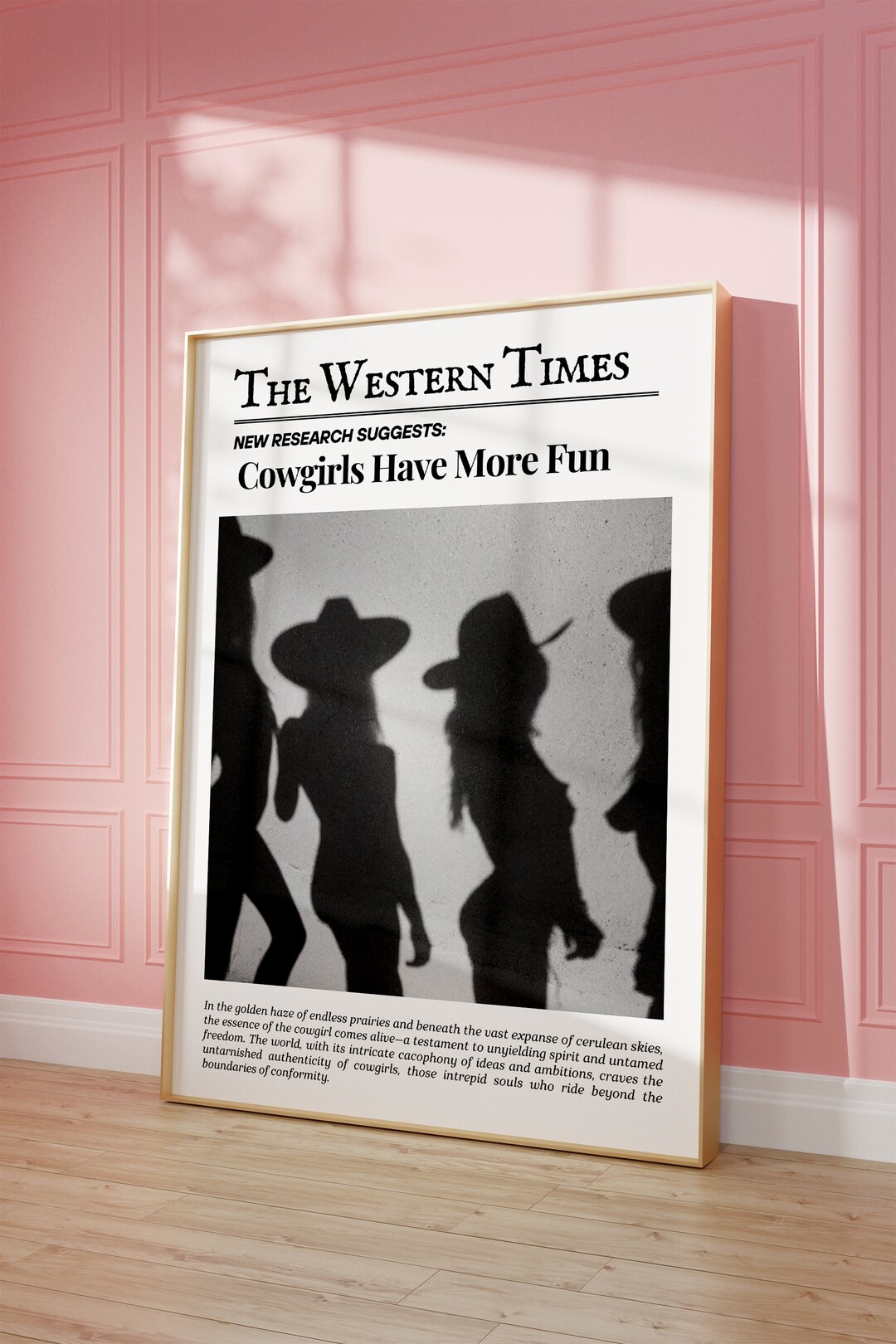 Coastal Cowgirl Wall Art Newspaper Print Wall Art, Cowgirl Aesthetic ...