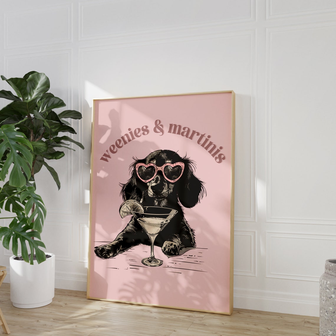 Printable Pink Dachshund Print, Funky Poster, Preppy Art, Dachshund ... Printable Pink Dachshund Print, Funky Poster, Preppy Art, Dachshund ...