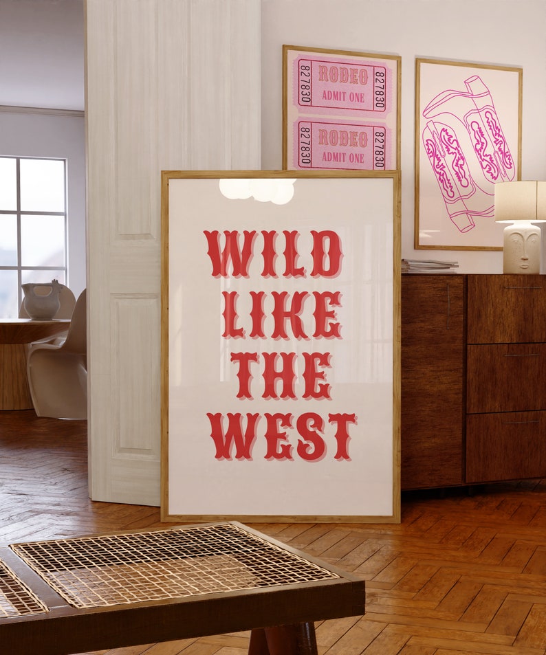 Wild Like the West, Western Aesthetic Art, Rodeo Poster, Cowboy ...