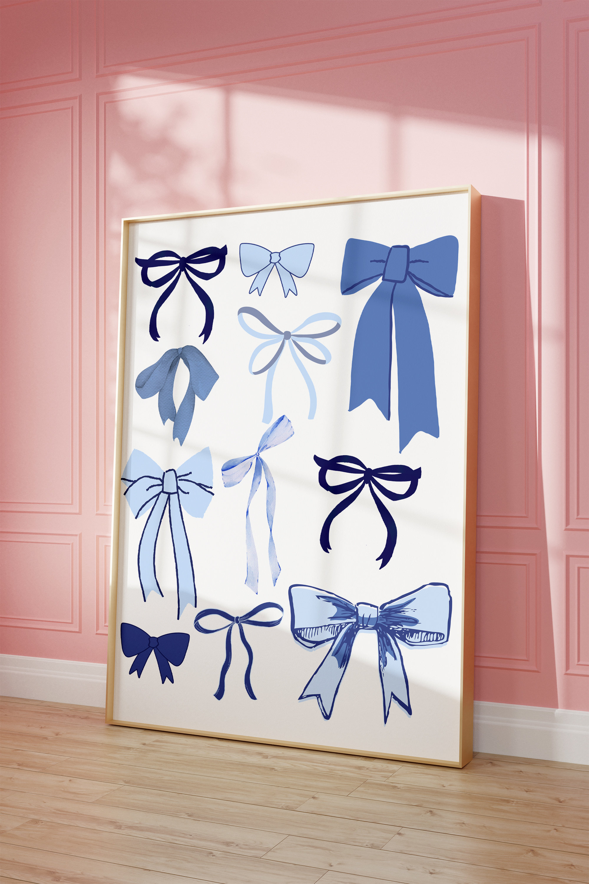 Blue Bow Coquette Hair Ribbon Coastal Cowgirl Decor Preppy - Etsy