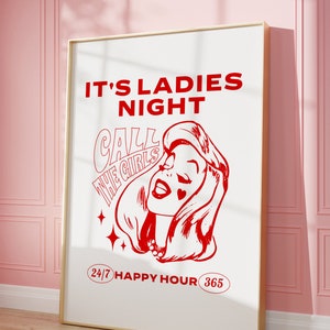 Downtown Girl Aesthetic Call the Girls Its Ladies Night Dorm Room Decor ...