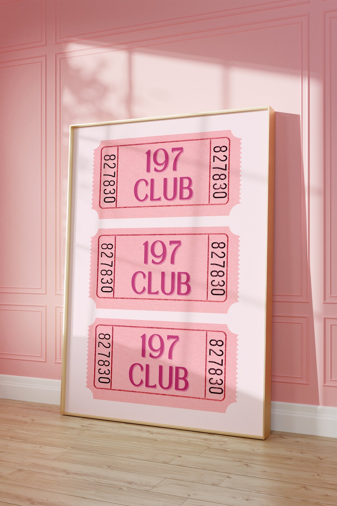 Custom Dorm Room Ticket Printable: Trendy College Decor (digital ...