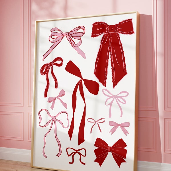 Pink and Red Print - Etsy