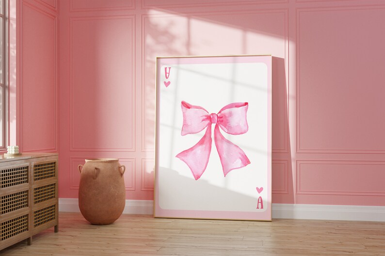 Pink Bow Coquette Hair Ribbon Coastal Cowgirl Decor Preppy Aesthetic ...