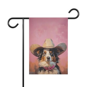 Australian Shepherd Cowboy Garden Flag: Western Dog Decor - Etsy
