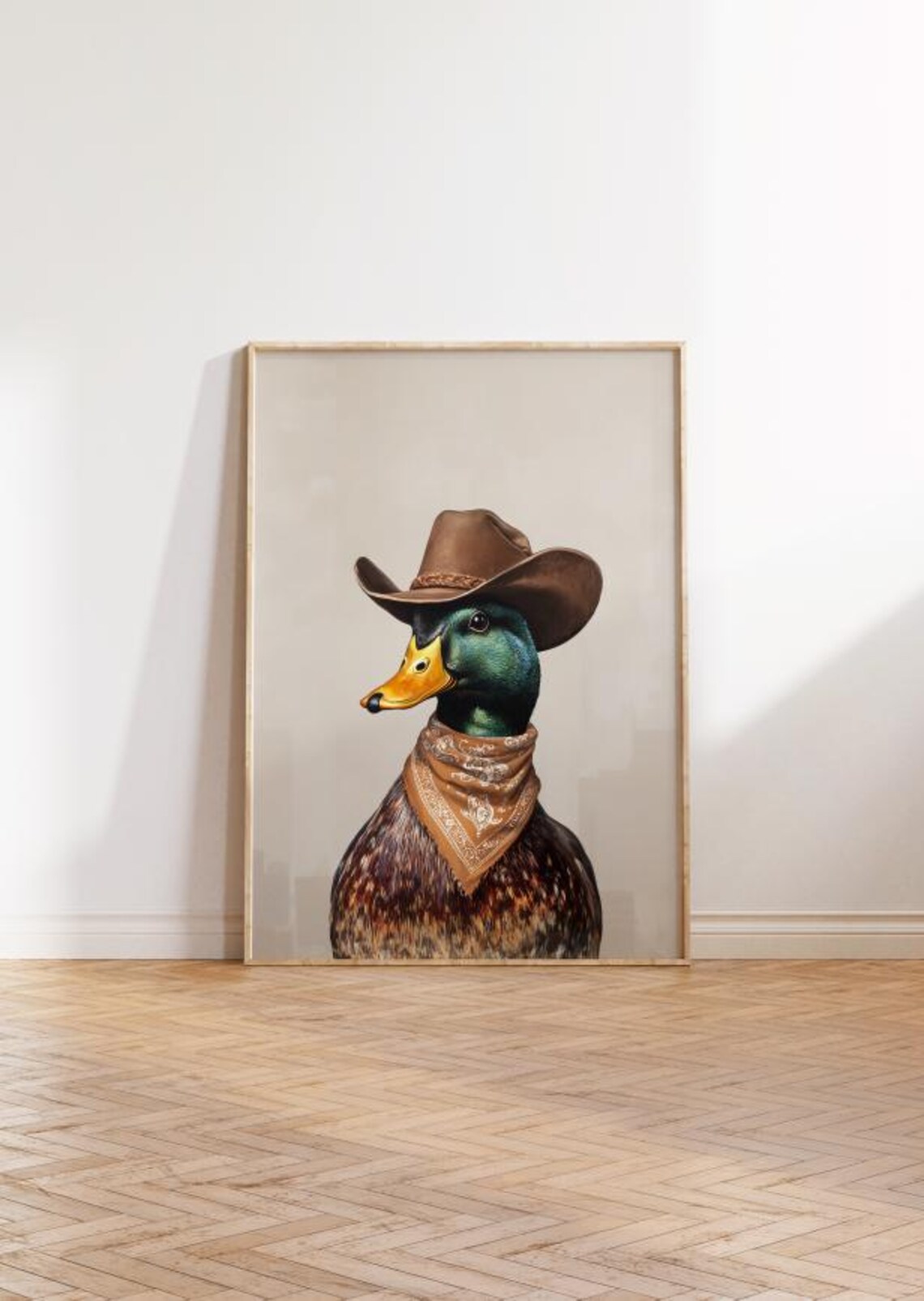 Mallard Duck Cowboy Hat Print: Western Wall Art (digital Download) - Etsy