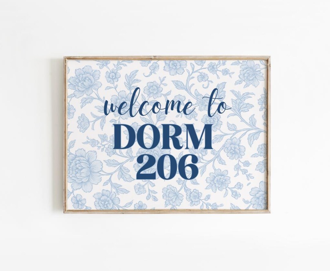 Custom Dorm Decor Welcome Sign, Preppy Aesthetic Welcome to Our Dorm ...