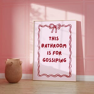 Cute Bow Coquette Hair Ribbon Bathroom Decor Decor Preppy Aesthetic ...