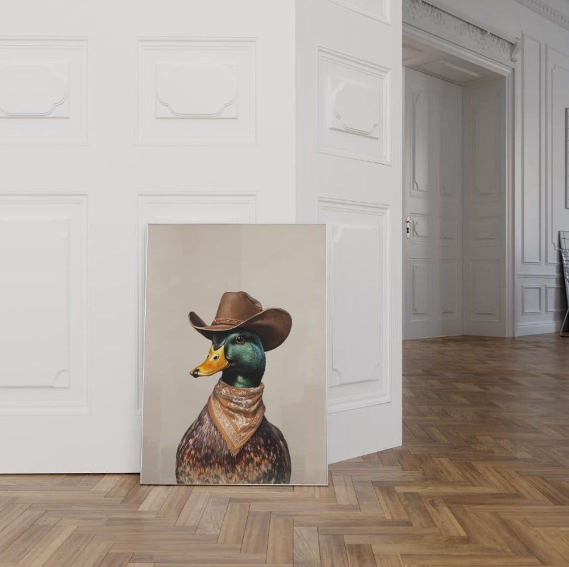 Mallard Duck Cowboy Hat Print: Western Wall Art (digital Download) - Etsy