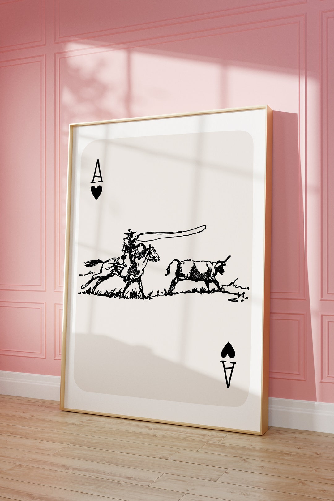 Cowboy Playing Card Digital Download Vintage Cowboy, Rodeo Cowboy ...