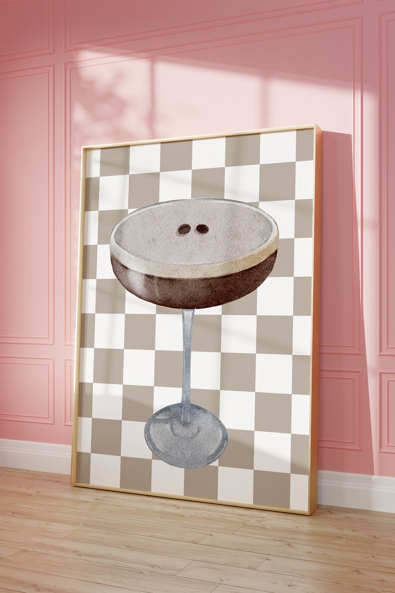 Espresso Martini Wall Art Print Minimalist Espresso Martini, Dorm Decor ...