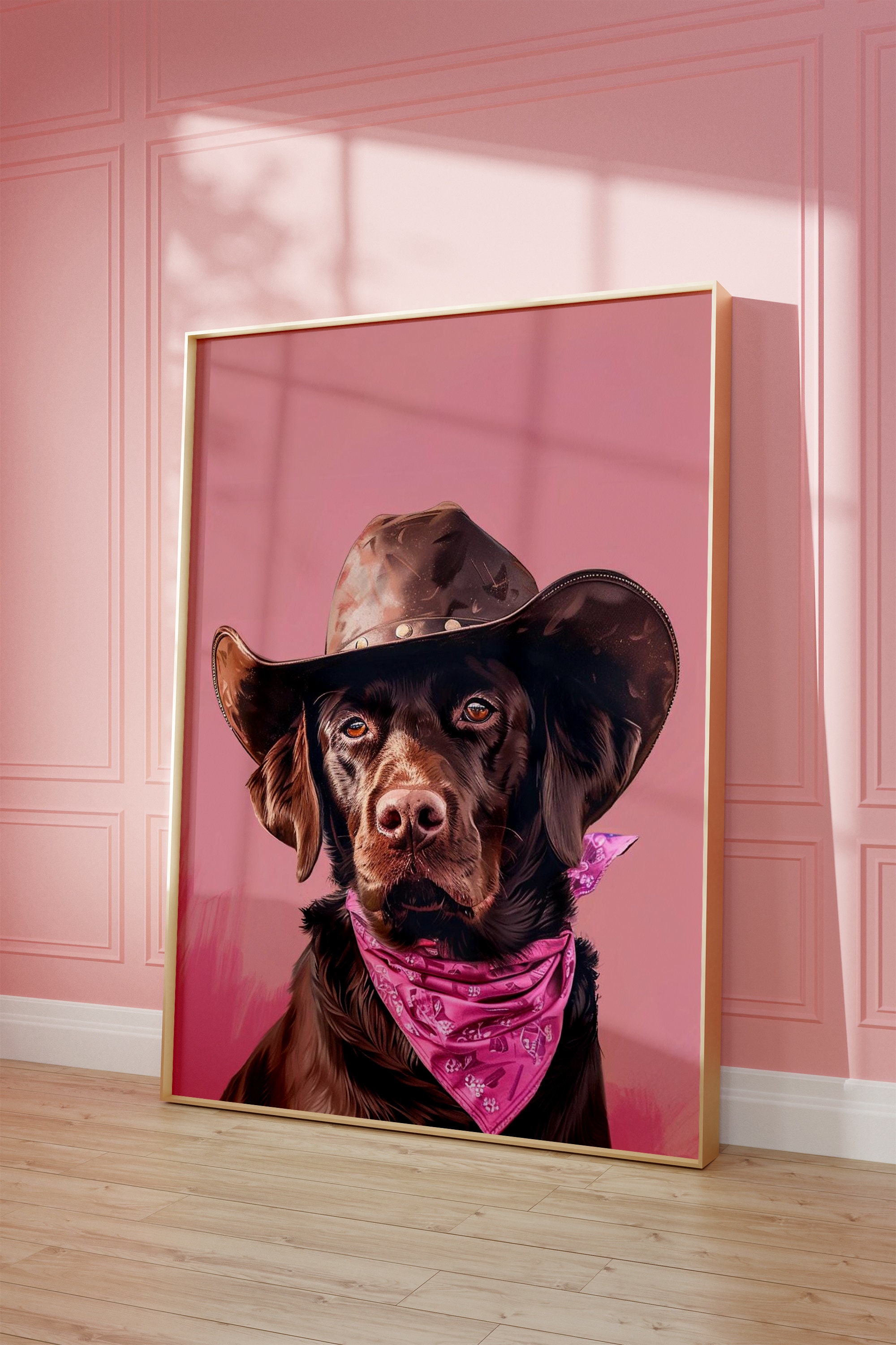 Dog Cowgirl Hat Print, Pink Print, Vintage Art, Western Girly Preppy ... Dog Cowgirl Hat Print, Pink Print, Vintage Art, Western Girly Preppy ...