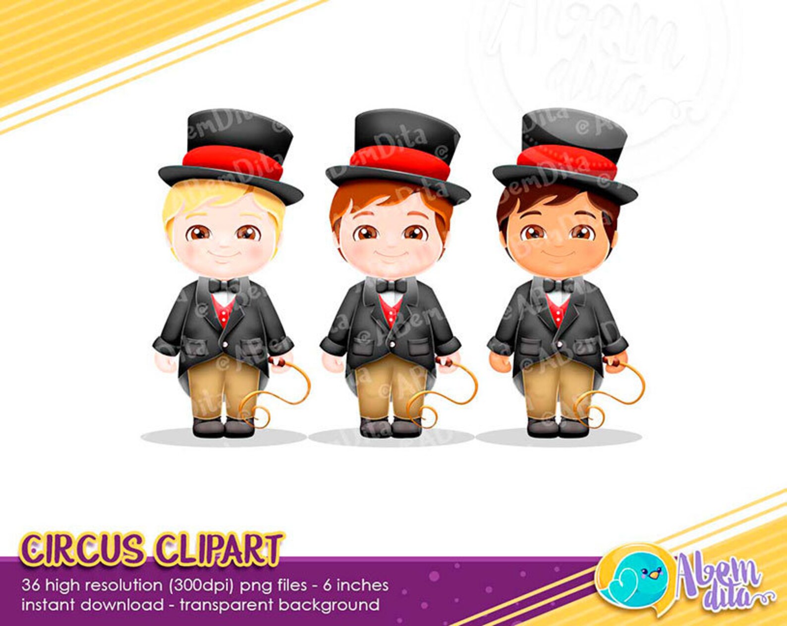 Cute Circus Clipart, Clown Clipart, Animals Clipart, Carnival Clipart ...