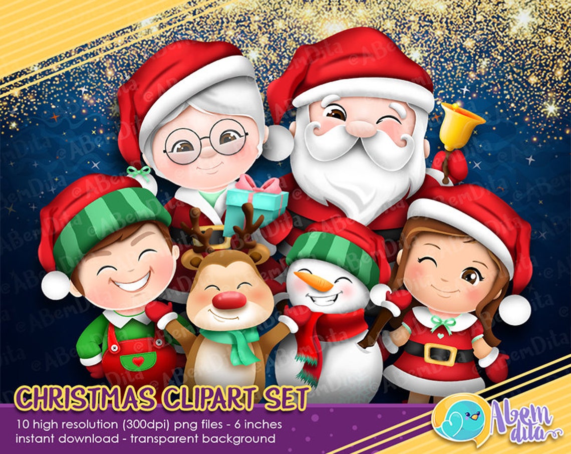 Christmas Clipart Holiday Clipart, Cute Christmas, Digital Clipart ...