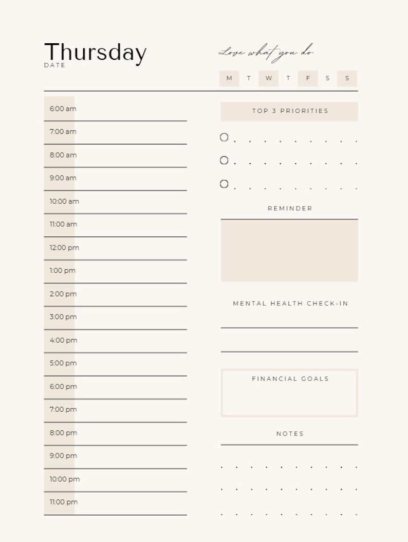 Weekly to Do List Printable, Instant Download, Minimal Productivity ...