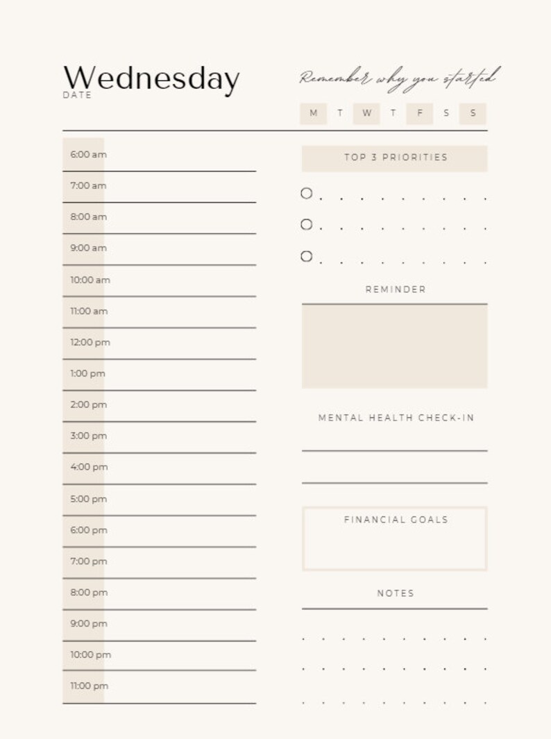 Weekly to Do List Printable, Instant Download, Minimal Productivity ...