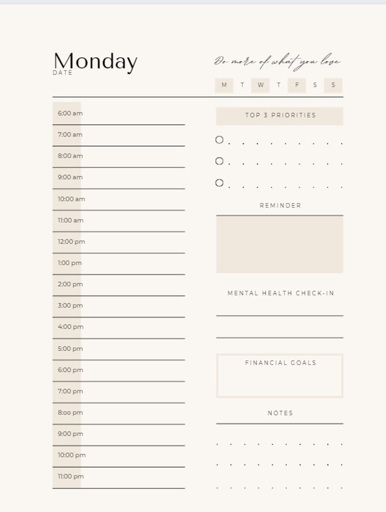 Weekly to Do List Printable, Instant Download, Minimal Productivity ...