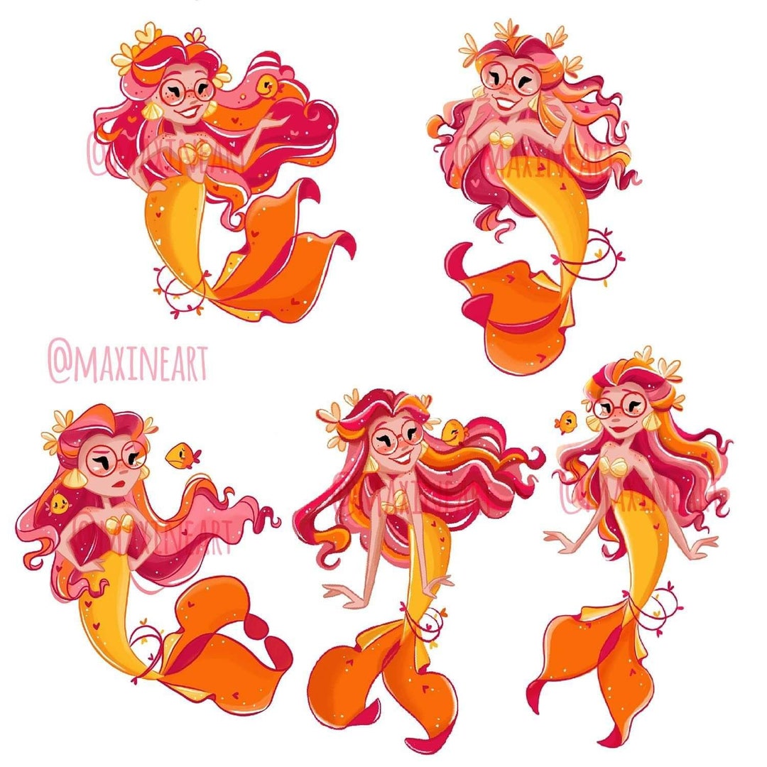 Mae Mermaid Sticker Pack - Etsy