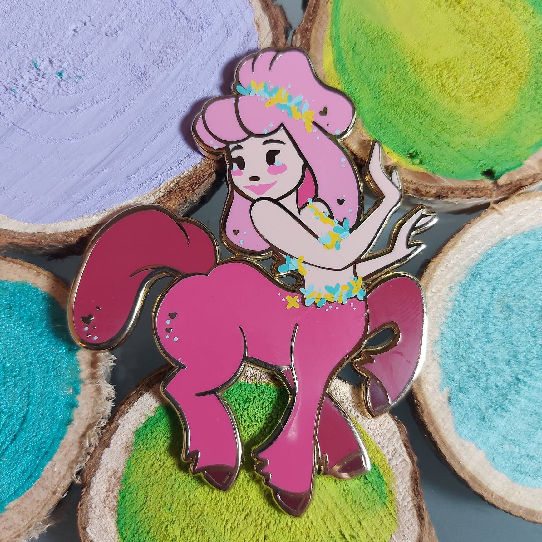 Pink Centaur Hard Enamel Pin | Etsy
