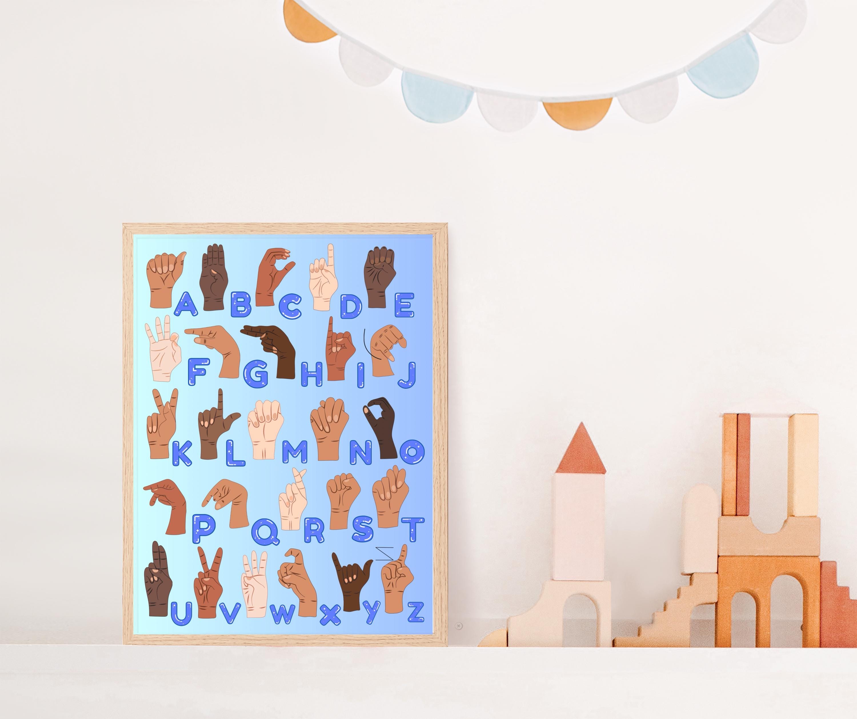 ASL Alphabet Poster: Educational Classroom Art Print (digital Download ...