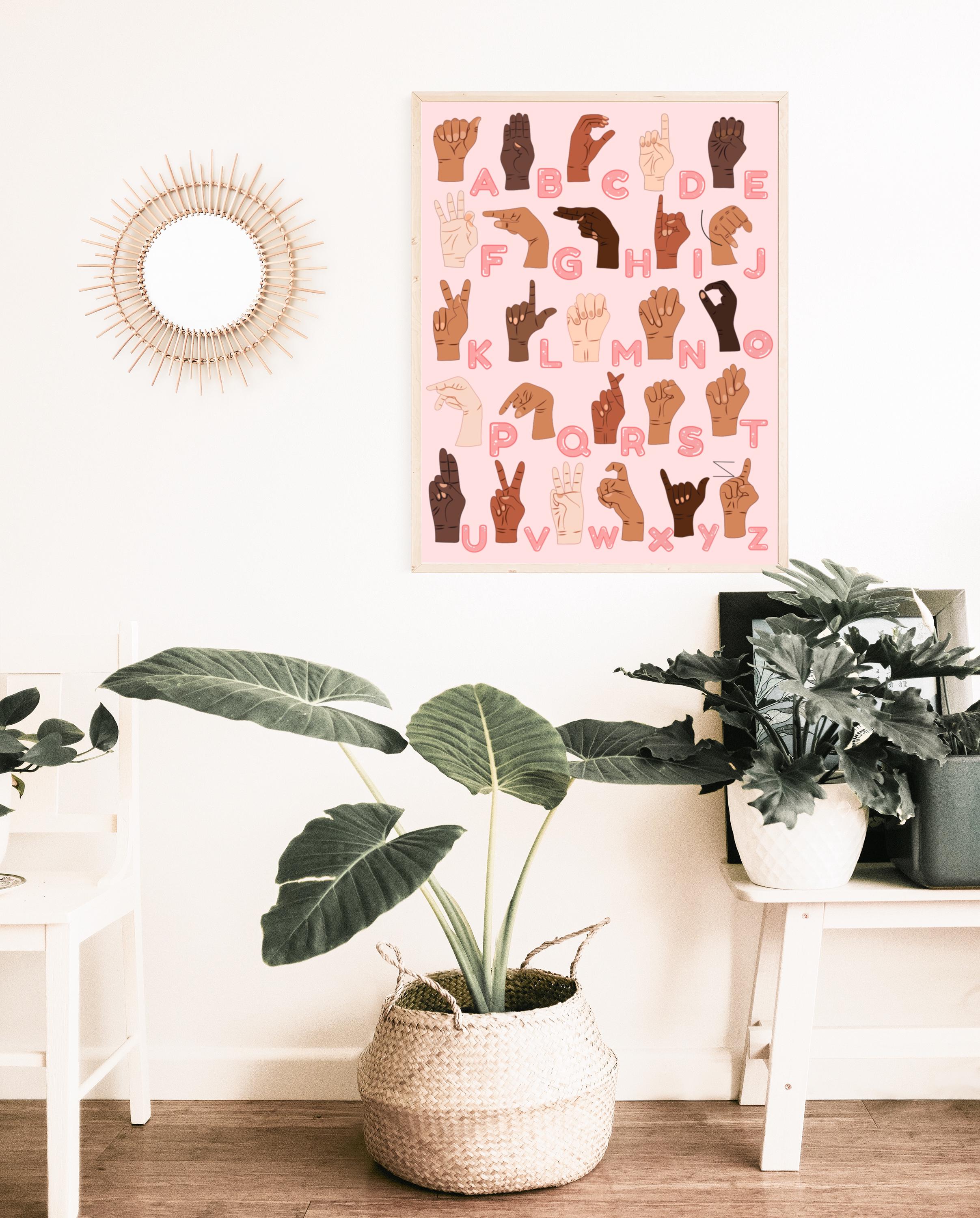 American Sign Language Poster Asl Poster Sign Alphabet Educational ...