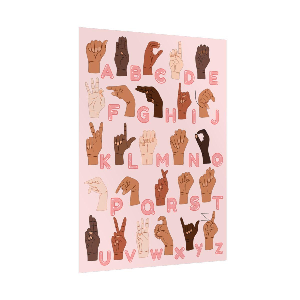 American Sign Language Poster Asl Poster Sign Alphabet Educational ...