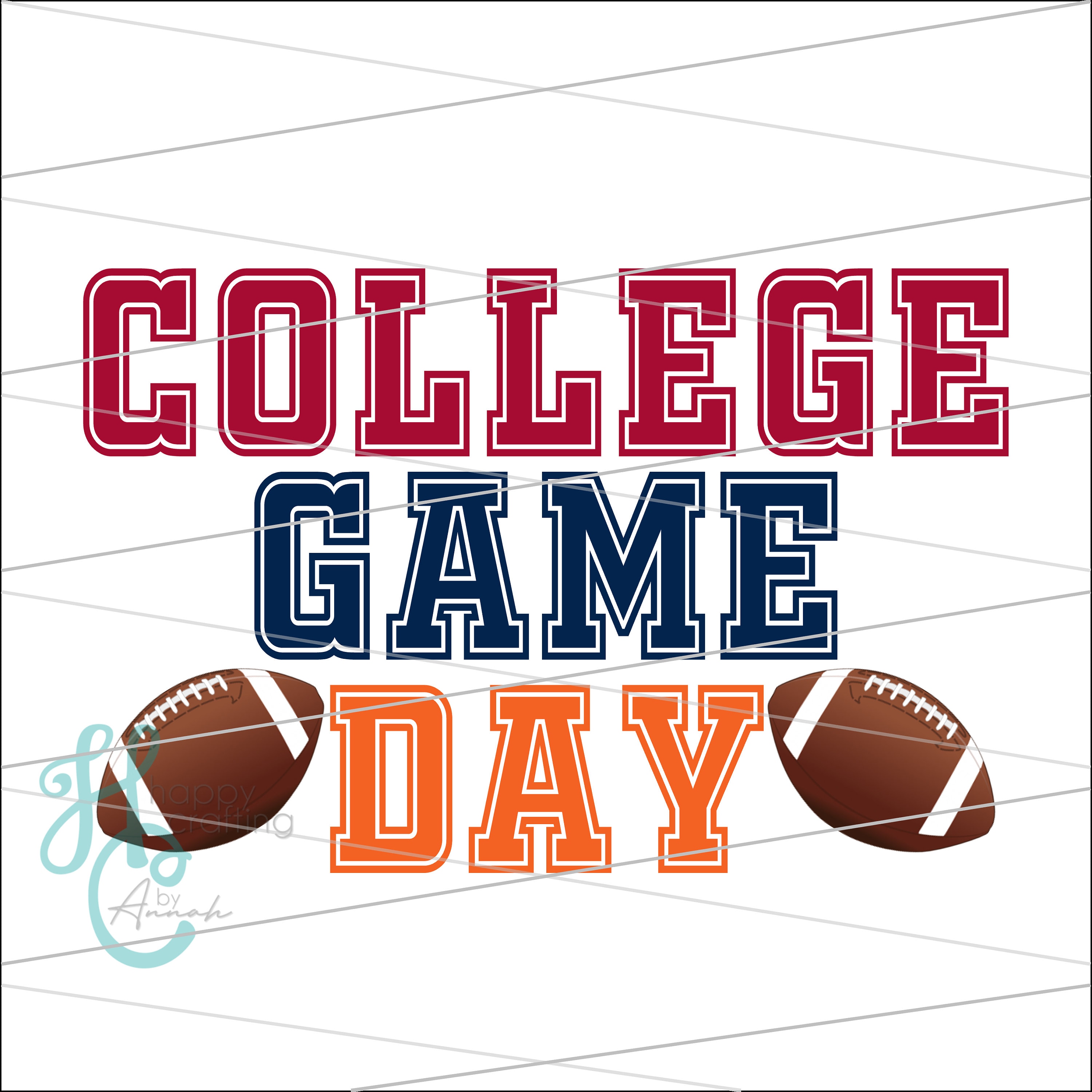 Football - PNG - Clipart - Digital Download - College Football - Etsy