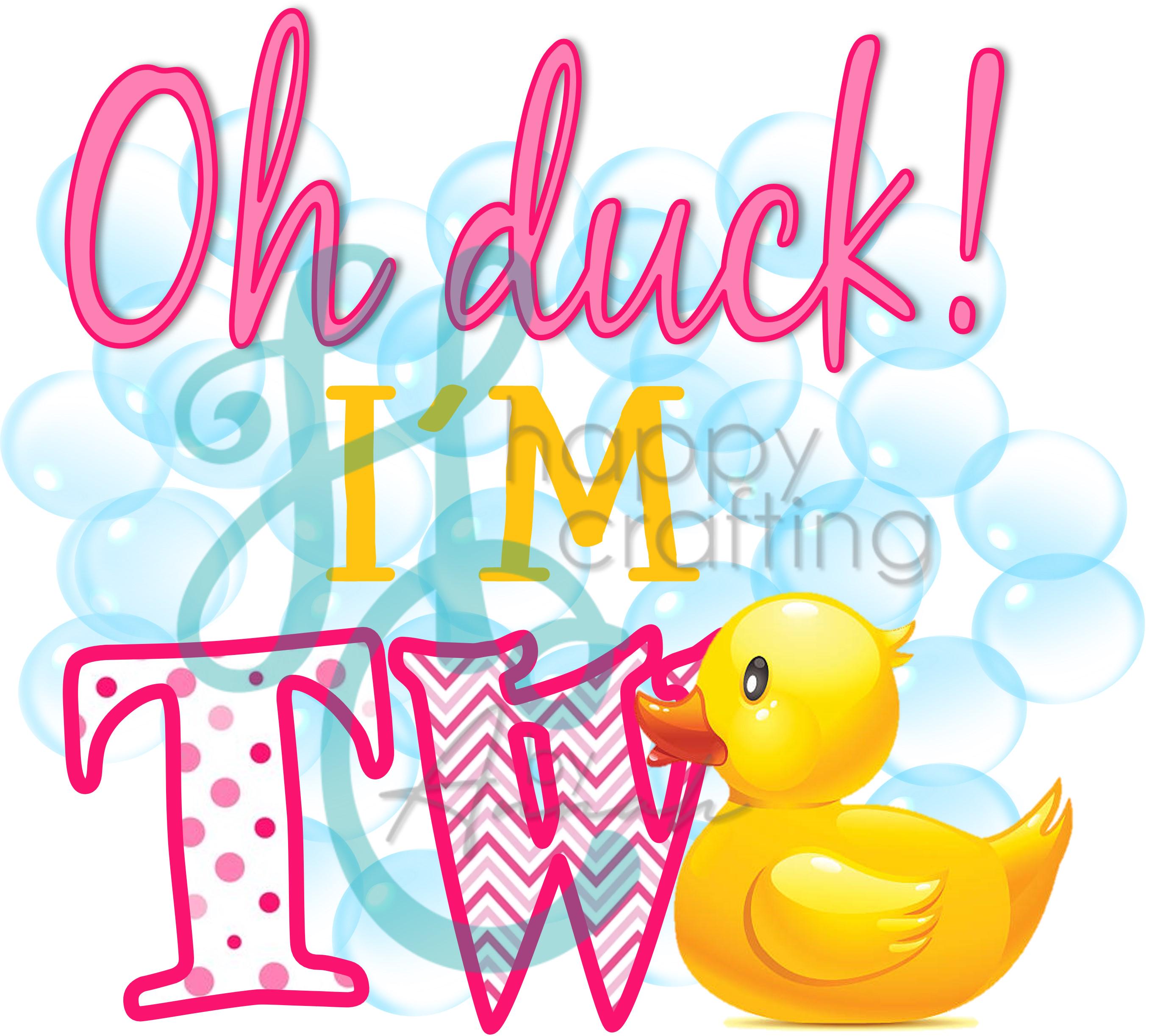 Digital Design Second Birthday PNG Sublimation Clipart Duck Second ...