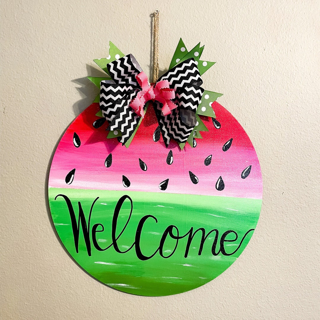 Watermelon Door Hanger | Watermelon Door Sign | Watermelon Décor ...