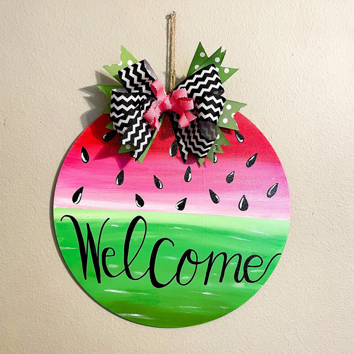 Watermelon Door Hanger | Watermelon Door Sign | Watermelon Décor ...