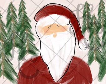 Christmas Sublimation Design Hand Drawn PNG Digital Download Merry ...