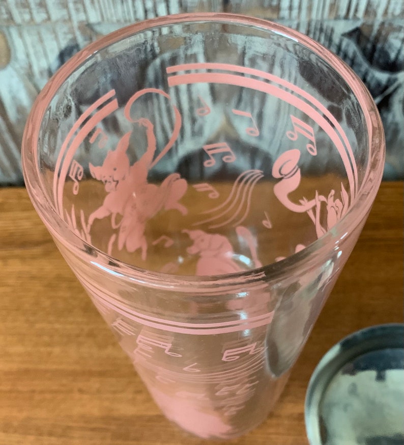 Vintage Dancing Singing Musical Pigs Glass Cocktail Shaker | Etsy