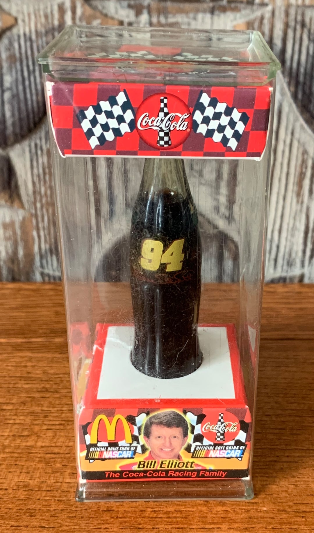 Vintage NASCAR Bill Elliott Collectable Coca Cola Miniature Glass Pop ...