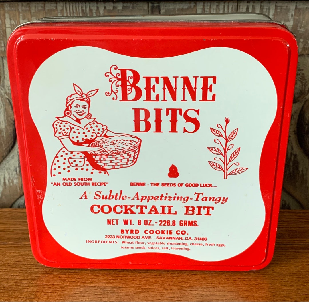 Vintage Benne Bits Cocktail Bit by the Byrd Cookie Co. Metal Tin ...