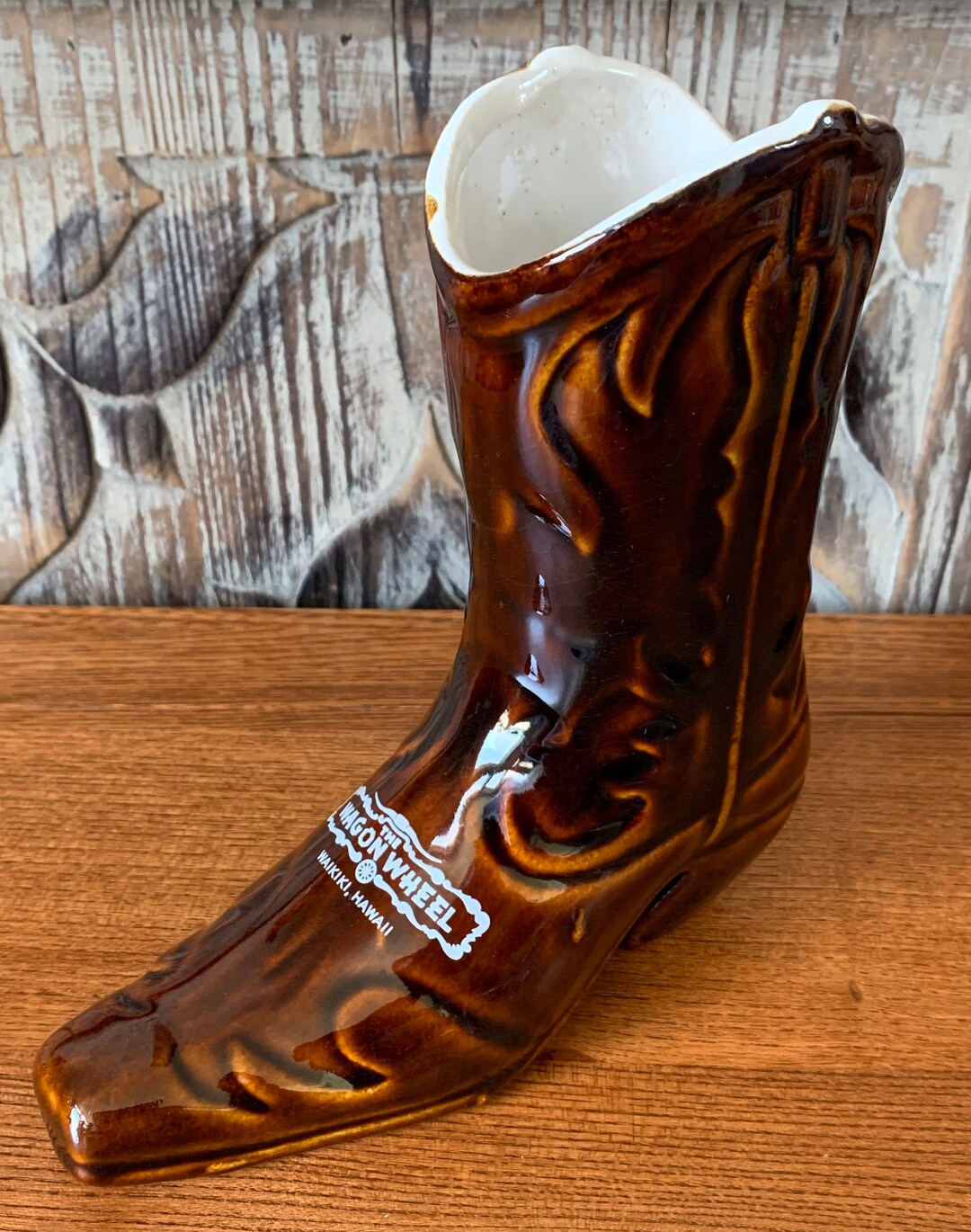 Vintage Ceramic Cowboy Boot Tiki/cocktail Mug From the the Wagon Wheel ...
