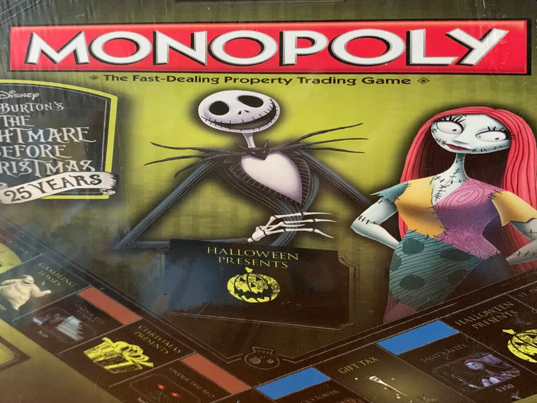 Vintage MONOPOLY NIB Disney Tim Burtons the Nightmare Before Christmas ...
