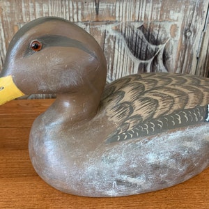 Vintage Mallard Hand Carved Brown Large Hen Duck/water Fowl Wooden ...