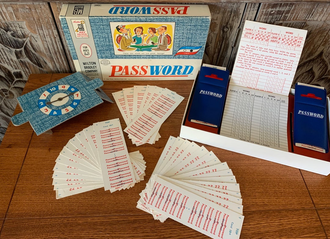 Vintage Password Game by Milton Bradley - 1962 - Etsy