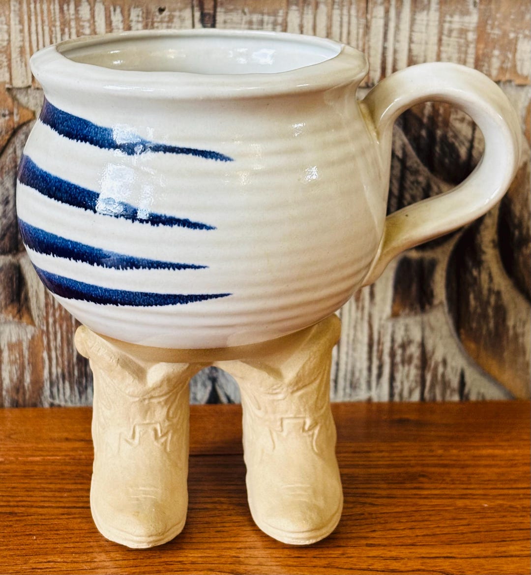 Vintage Muddy Waters Stoneware/ceramic Mug With Legs in Cowboy Boots ...