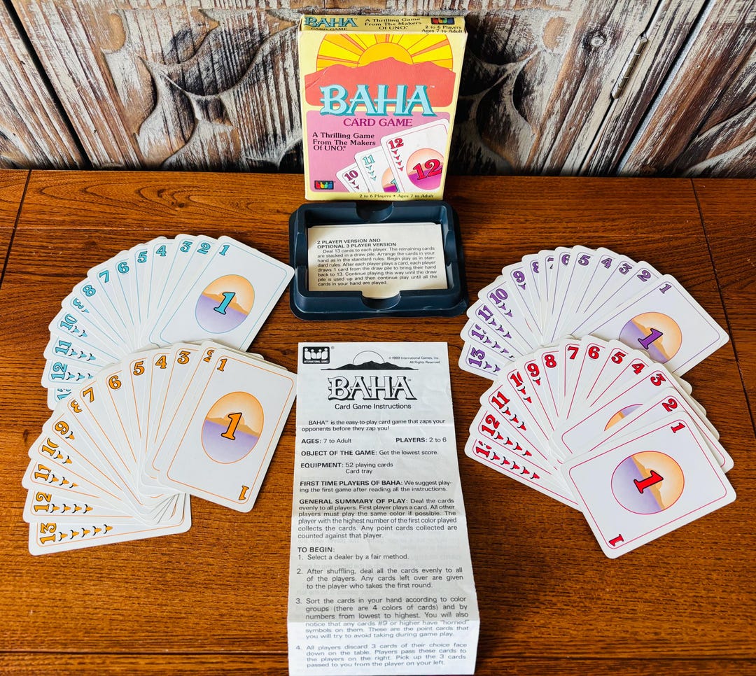 Vintage BAHA Card Game From the Makers of UNO by International Games ...