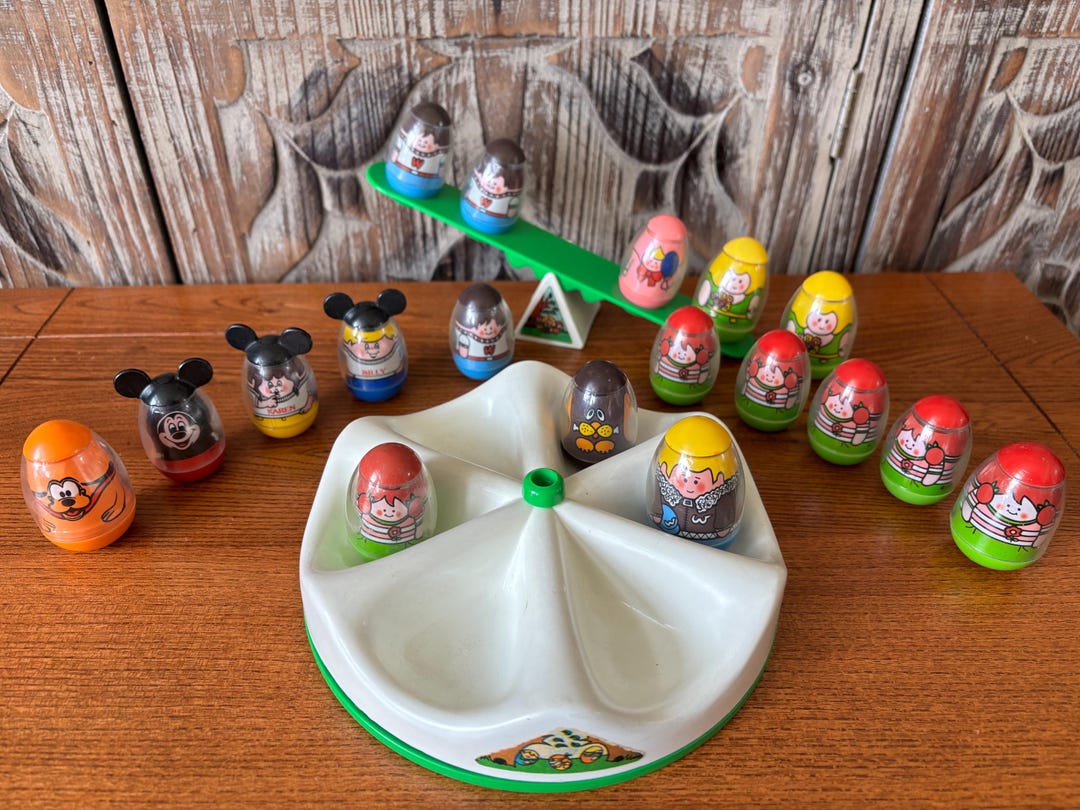 Vintage Weebles Playskool Offering of Hasbro’s Merry-go-round/see-saw ...