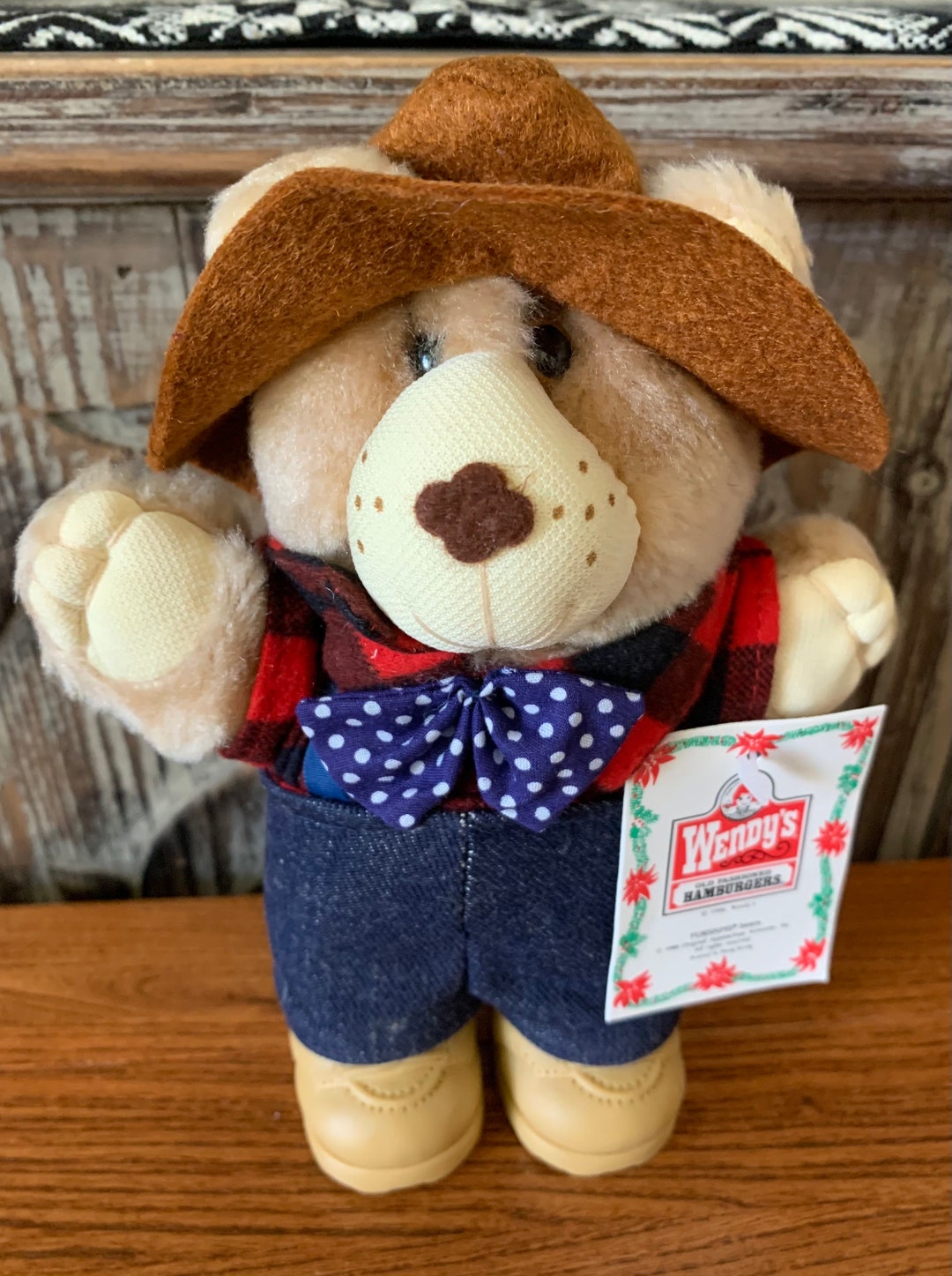 Vintage Furskins Farmer W/checkered Plaid Shirt and Jeans Wendy’s Plush ...